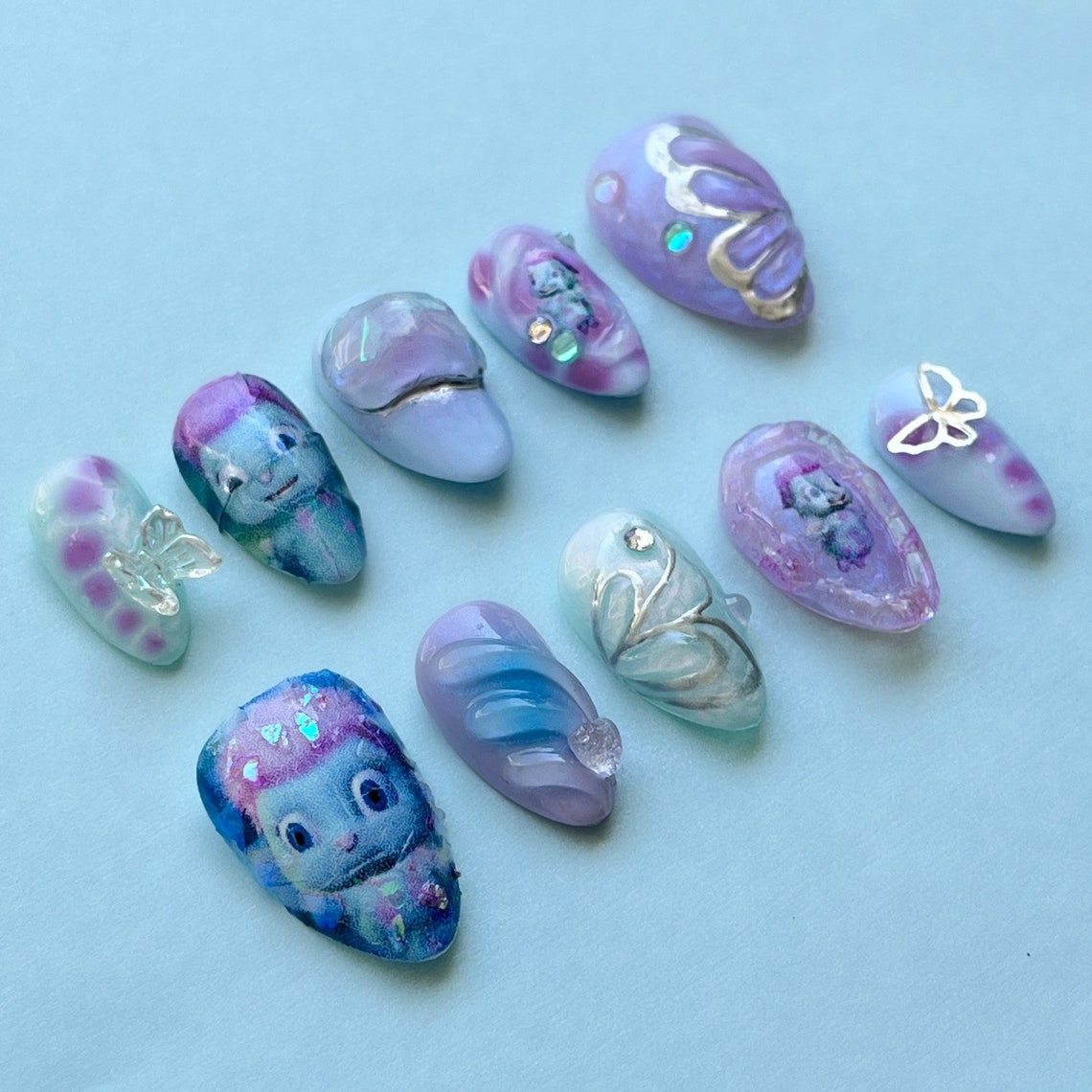 Barbie Fairytopia Bibble Nails Fan Art Fake Gel at Home Manicure With ...