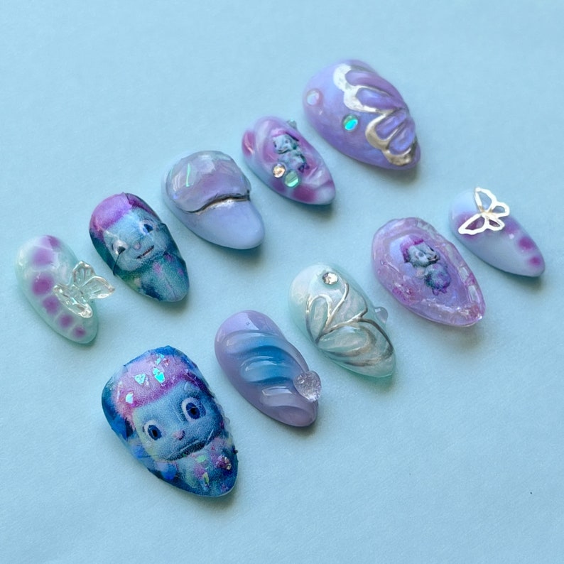 Barbie Fairytopia Bibble Nails Fan Art Fake Gel at Home Manicure With ...