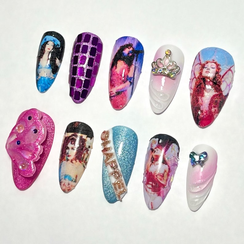 Chappell Roan Midwest Princess Press on Nails | Fake Gel at Home ...