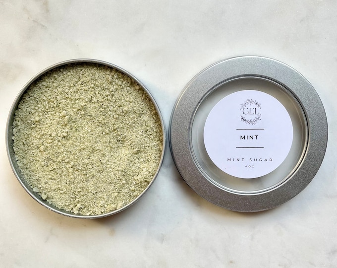 Organic Mint Sugar Rimming Sugar Rim Cocktail Kit Tea Sugar Tea Party ...