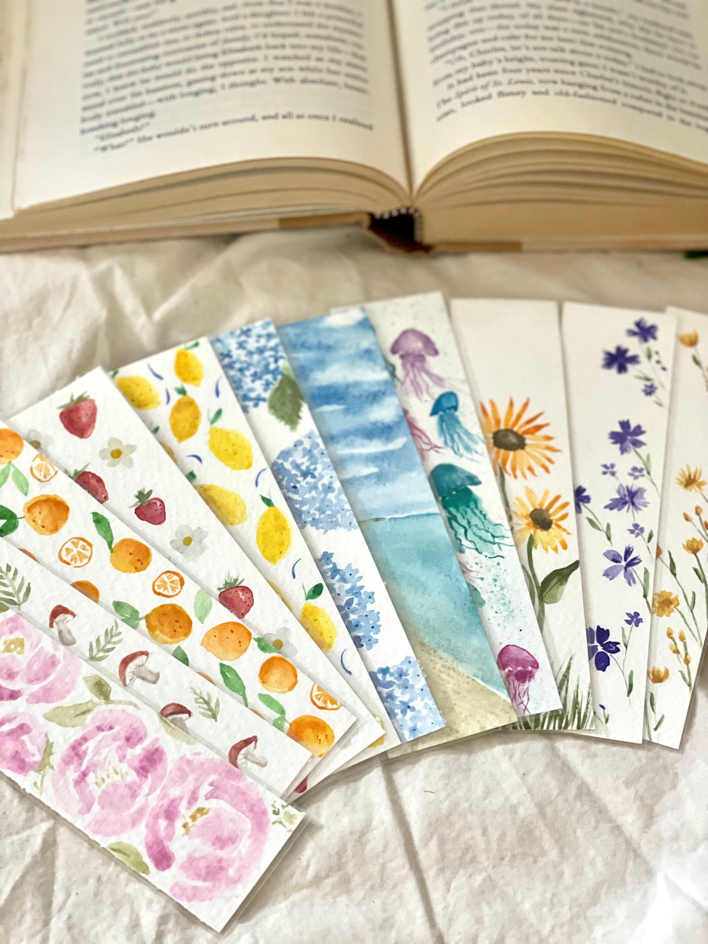 Bookmarks for Book Lover Gift for Reader Hand Painted Hydrangea Gift ...