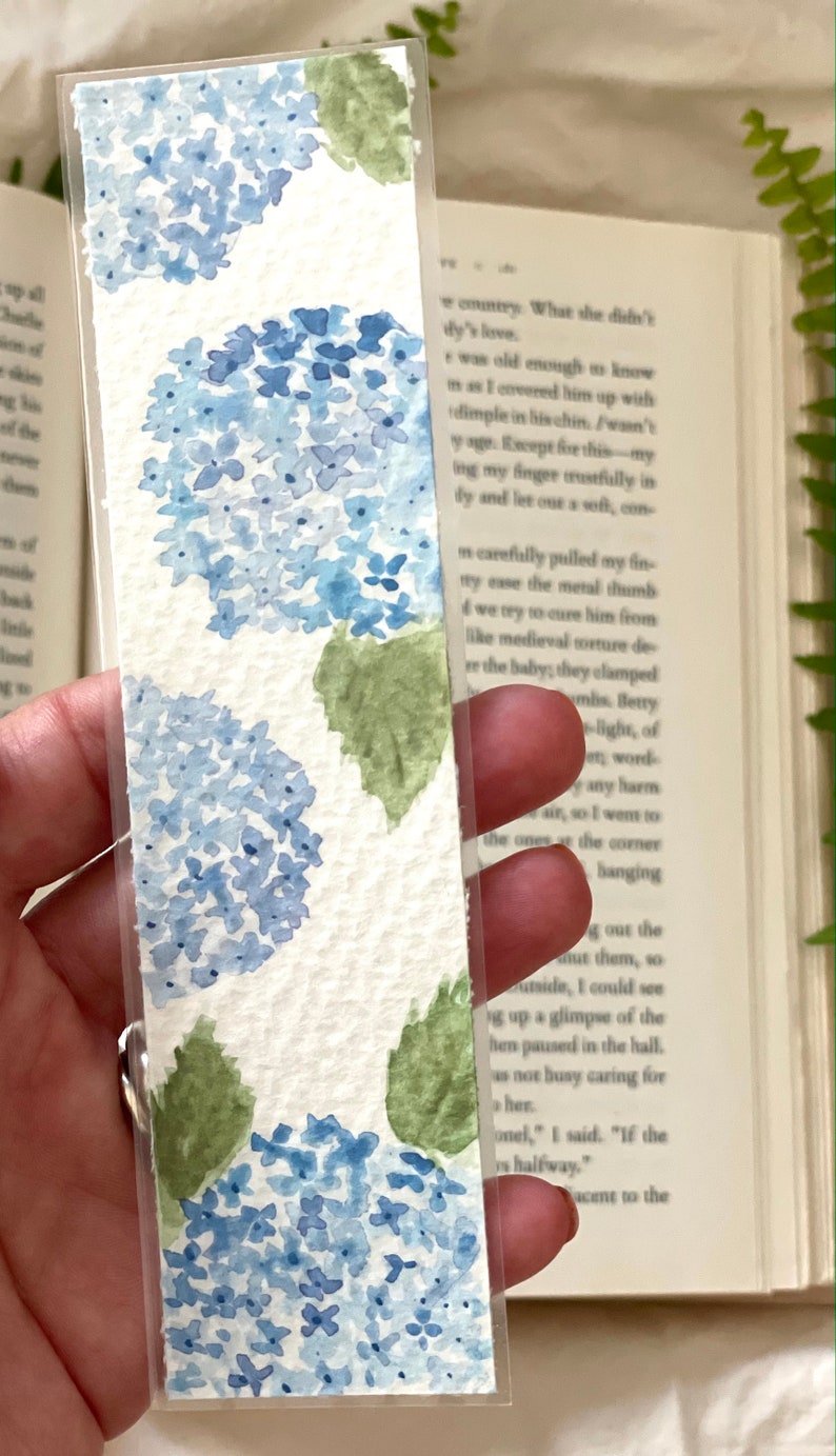 Bookmarks for Book Lover Gift for Reader Hand Painted Hydrangea Gift ...