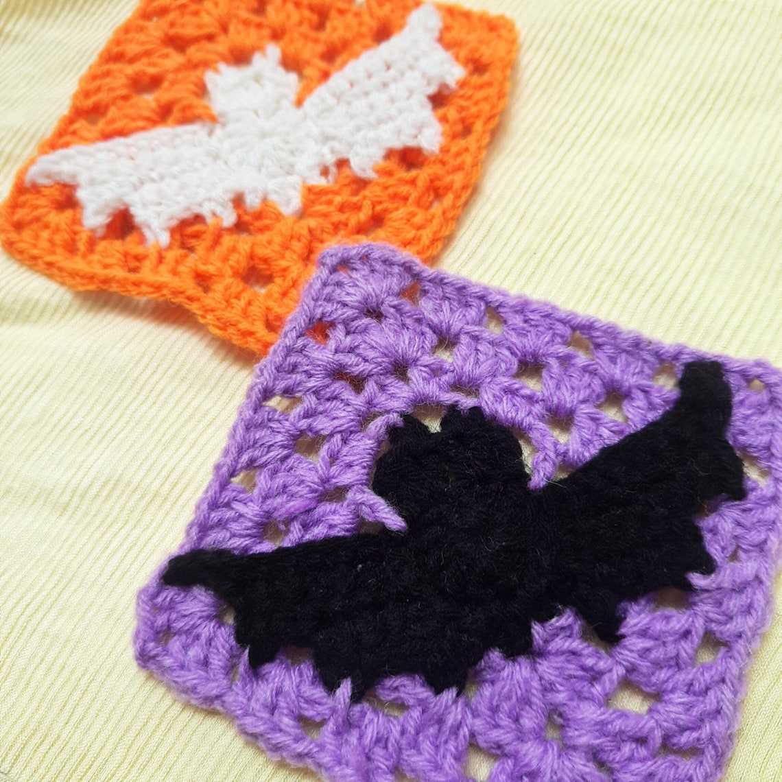 Bat Granny Square: Halloween Crochet Pattern, Picture Tutorial Included ...