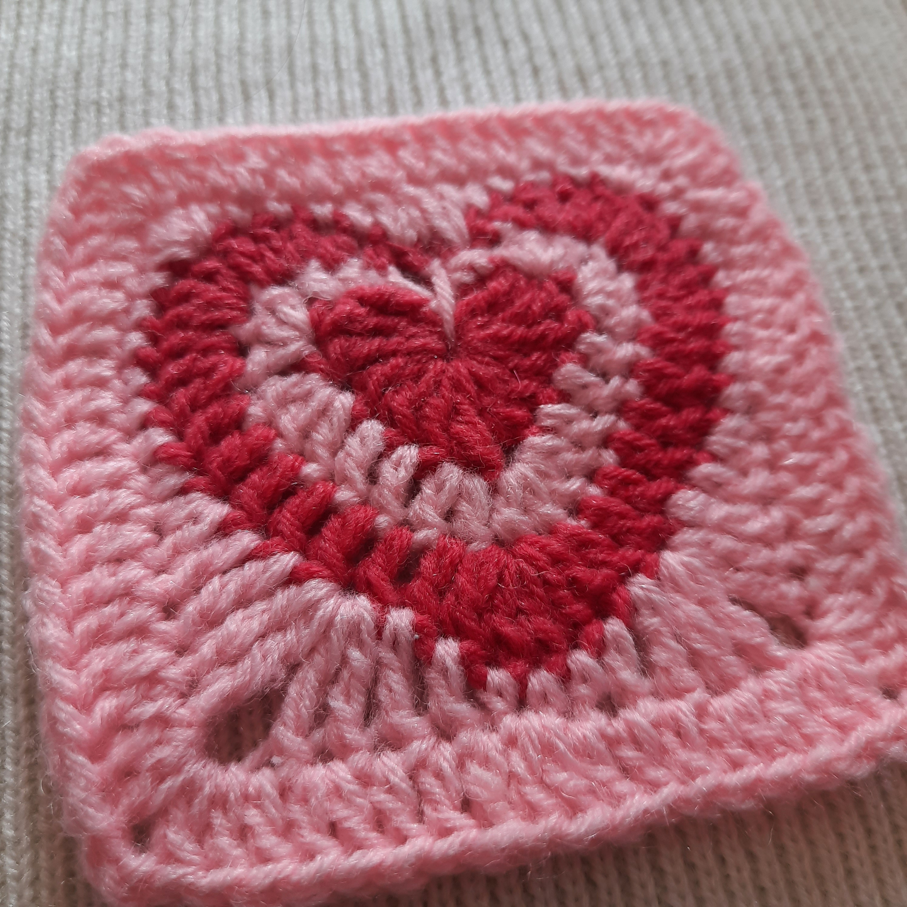 Triple Heart Granny Square: Crochet Pattern, Valentine's Day, Crochet ...