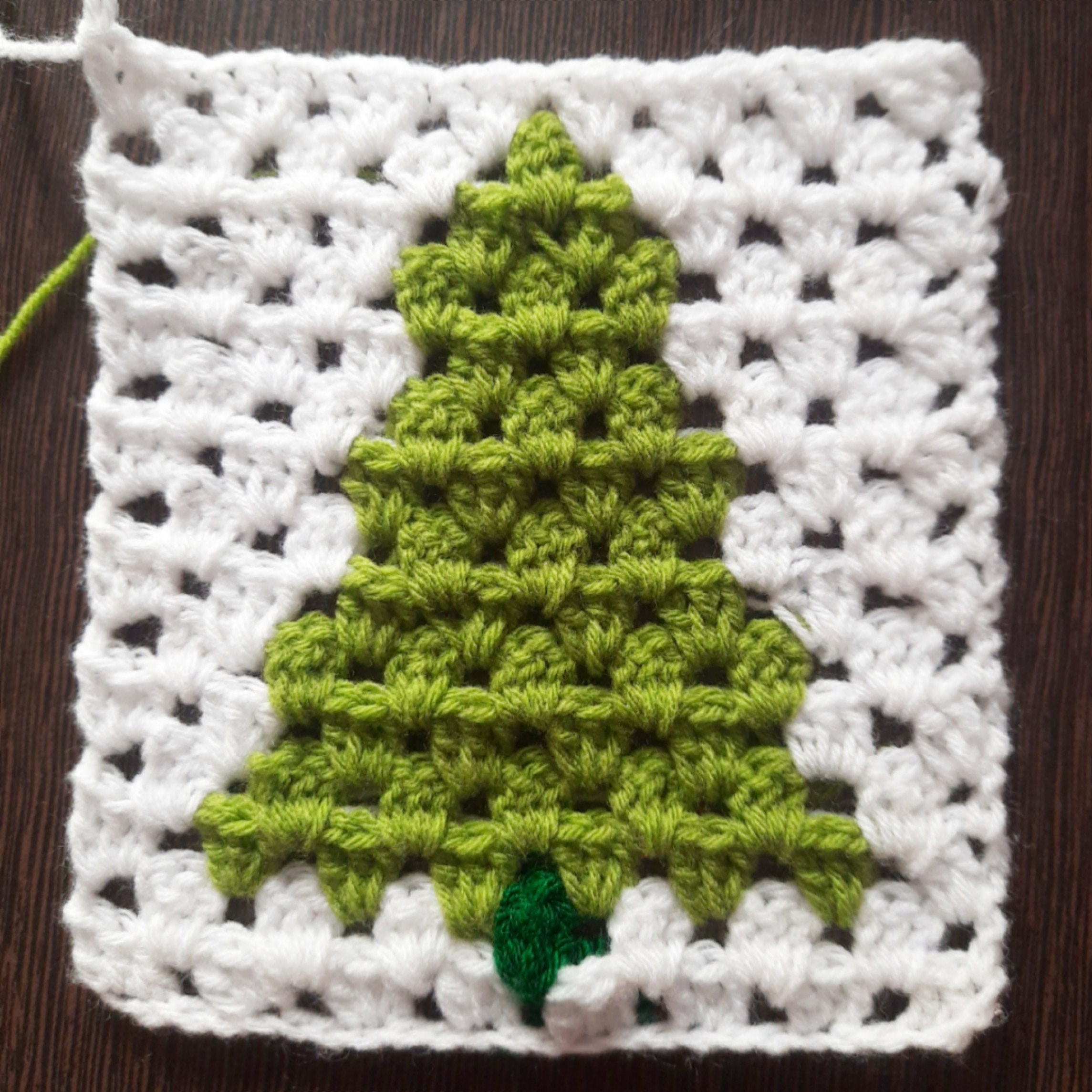 Vintage Crochet Pattern, Christmas Tree Motif, Afghan PDF Photos ...