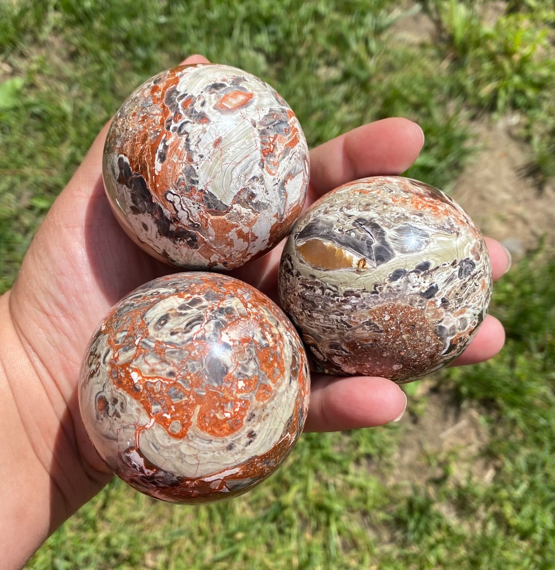 Money Agate Sphere | Leopard Sphere - Etsy