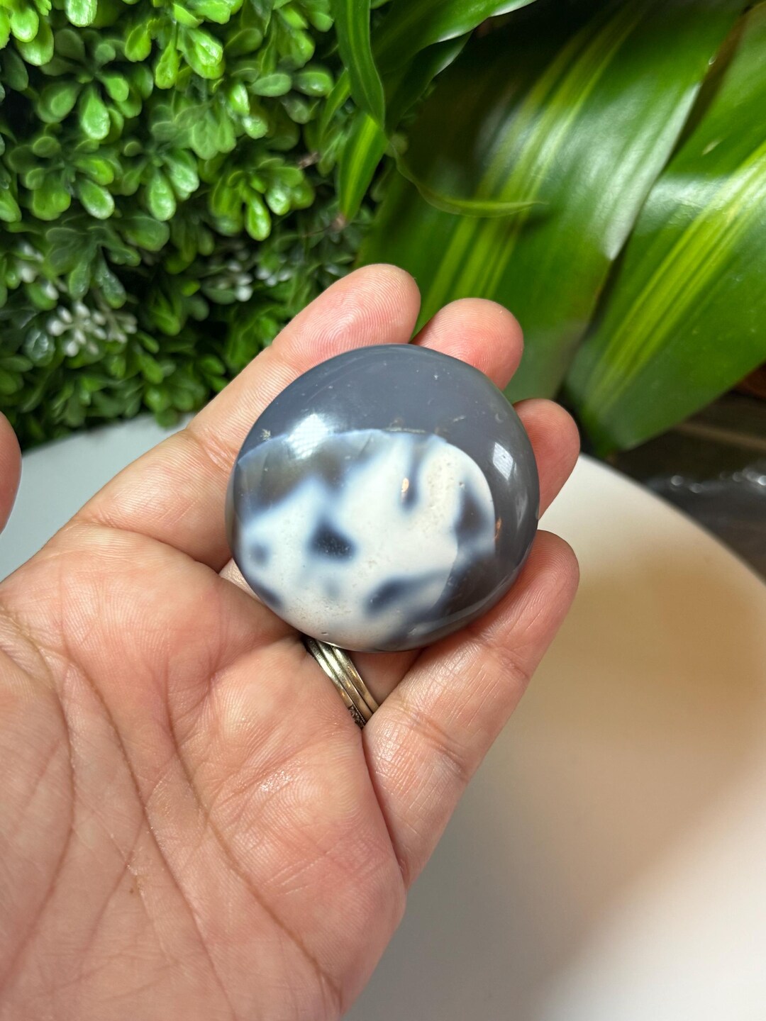 Orca Agate Palm Stone | Orca Agate Palm Stone - Etsy