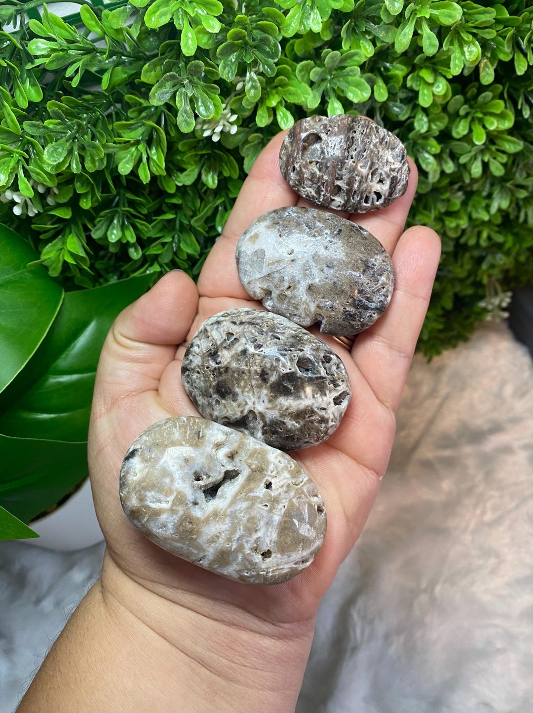 Sphalerite Palm Stones | Sphalerite With Druzy Palm Stones | Natural ...