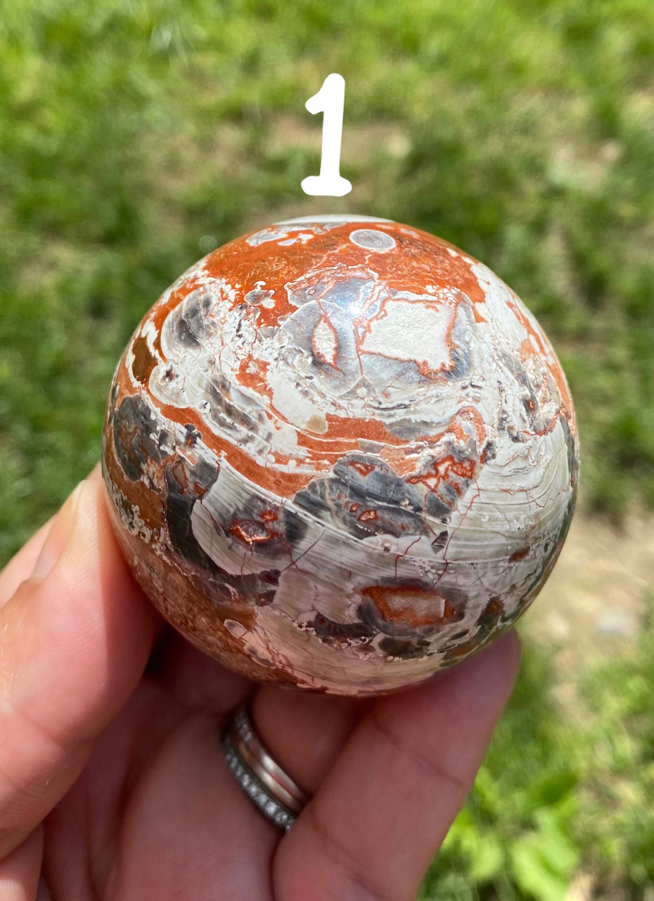 Money Agate Sphere | Leopard Sphere - Etsy