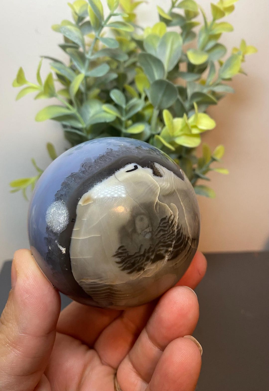 Volcano Agate Sphere | UV Reactive Volcano Agate Sphere | Fluorescent ...