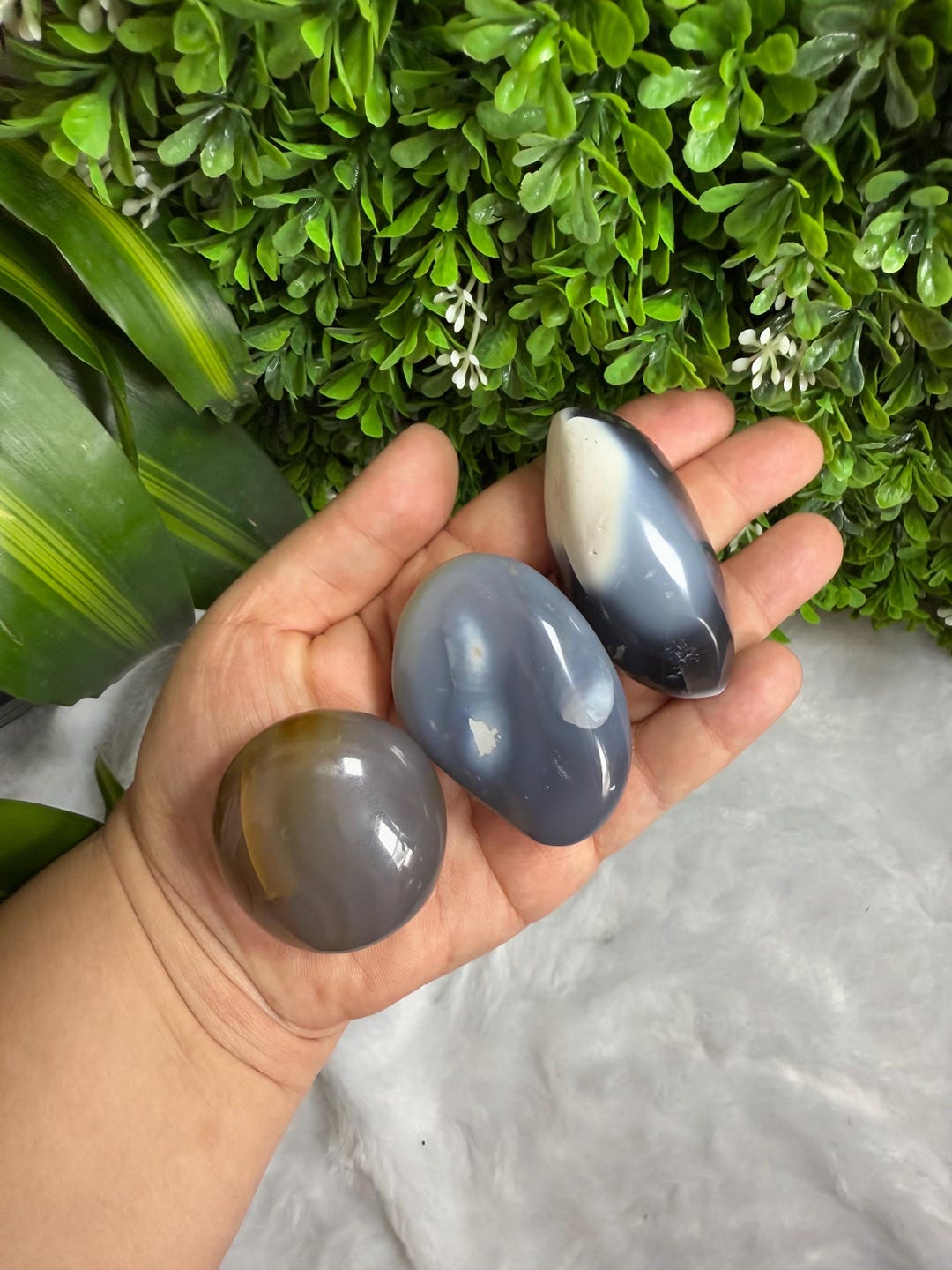 Orca Agate Palm Stone | Orca Agate Palm Stone - Etsy