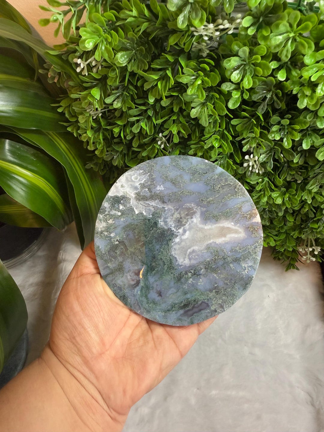 Moss Agate Crystal Slabs | Moss Agate Crystal Slices | Moss Agate Crystal Coasters | Moss Agate ...