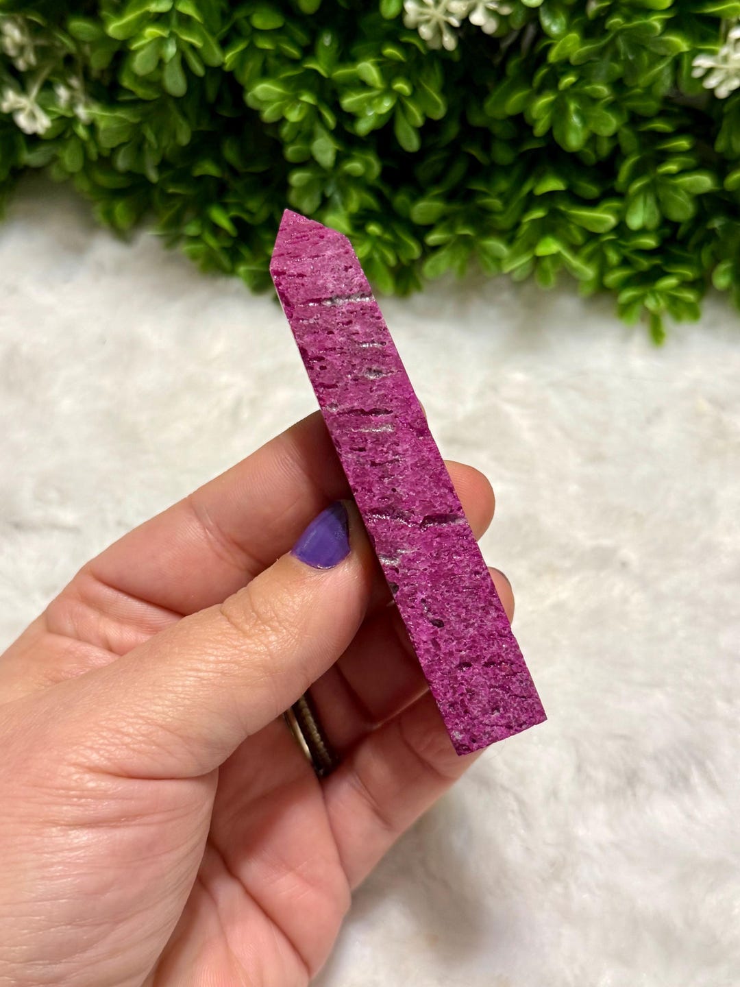 Honeycomb Ruby Point | Honeycomb Ruby Stone | UV Reactive Honeycomb ...
