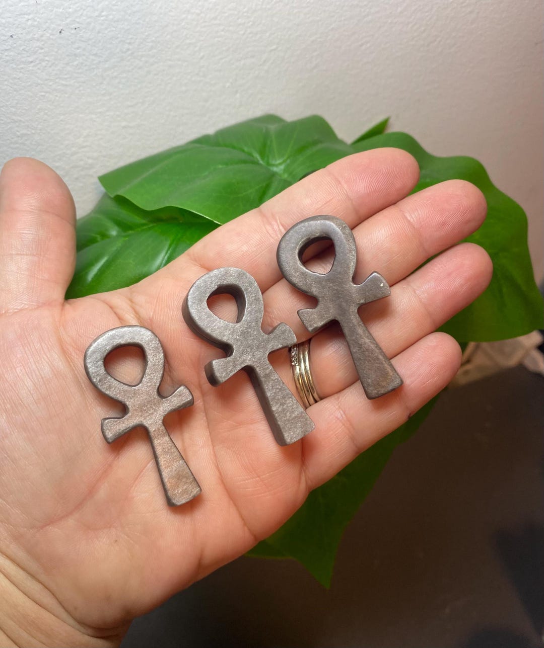 Silver Obsidian Ankh Cross Carvings - Etsy