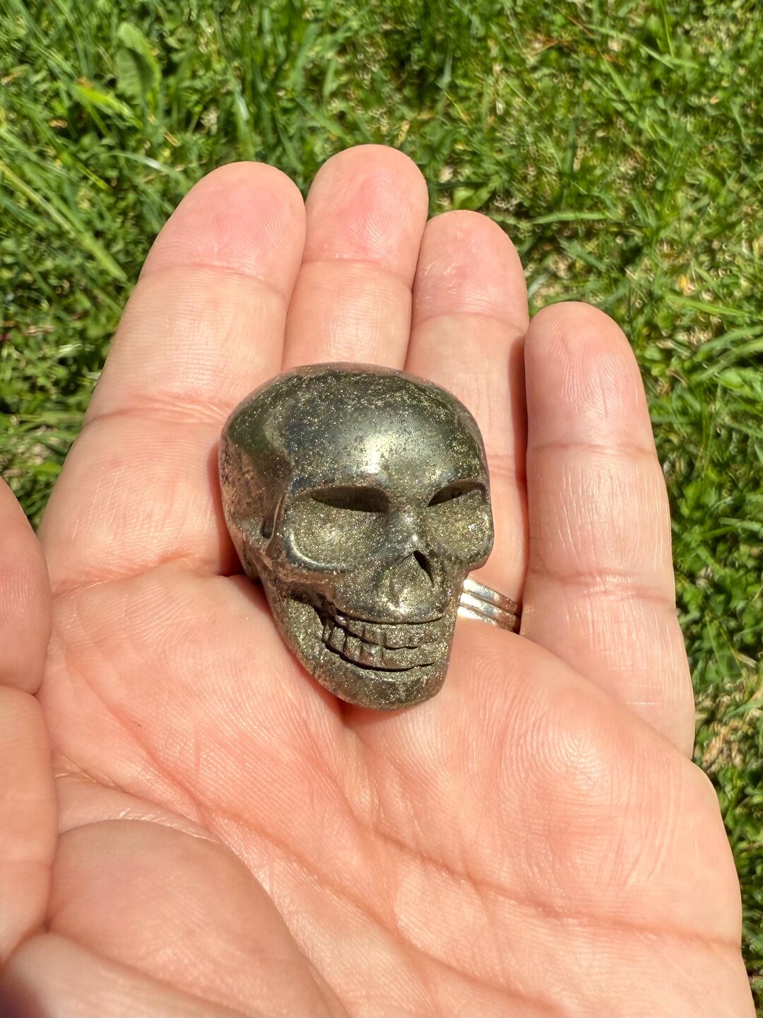 Pyrite Carving | Pyrite Skull | Gold Pyrite Skull | Pyrite Crystal ...