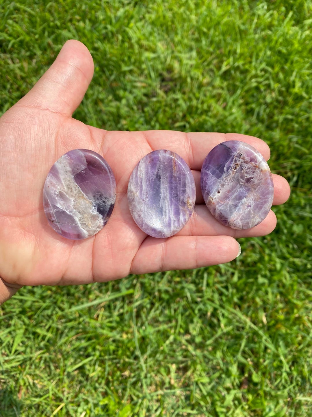 Amethyst Worry Stone | Amethyst Pocket Stone - Etsy