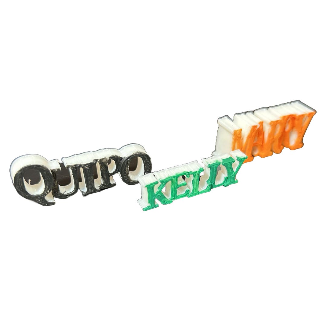 Personalized Name Game Pawns - 3D Printed Name Game Token - Handpainted ...