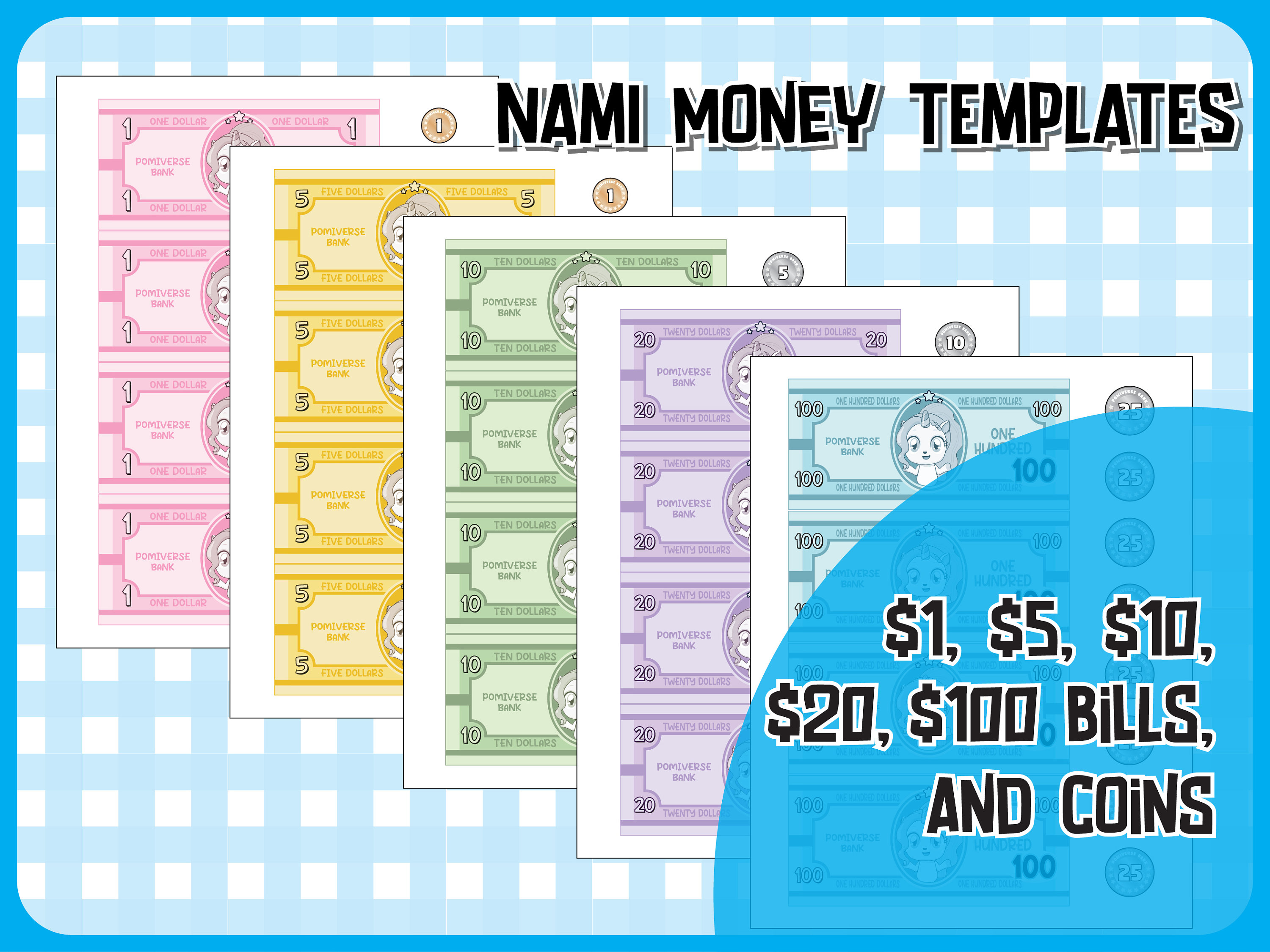 Printable Wallet and Money Real Size Wallet and Play Money - Etsy