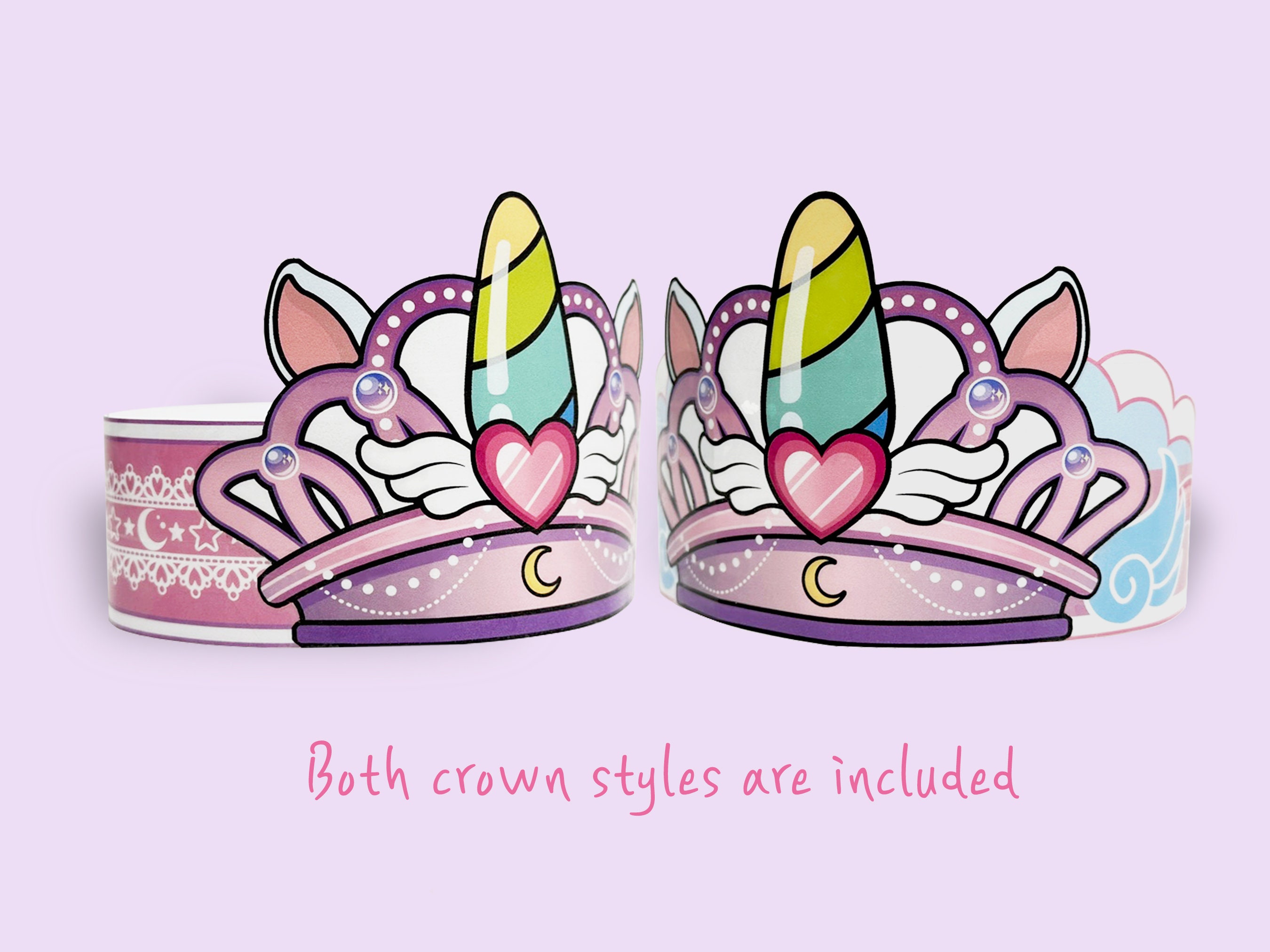 Printable Crwons and Wands, Paper Magic Wand, Unicorn Crown, Princess ...