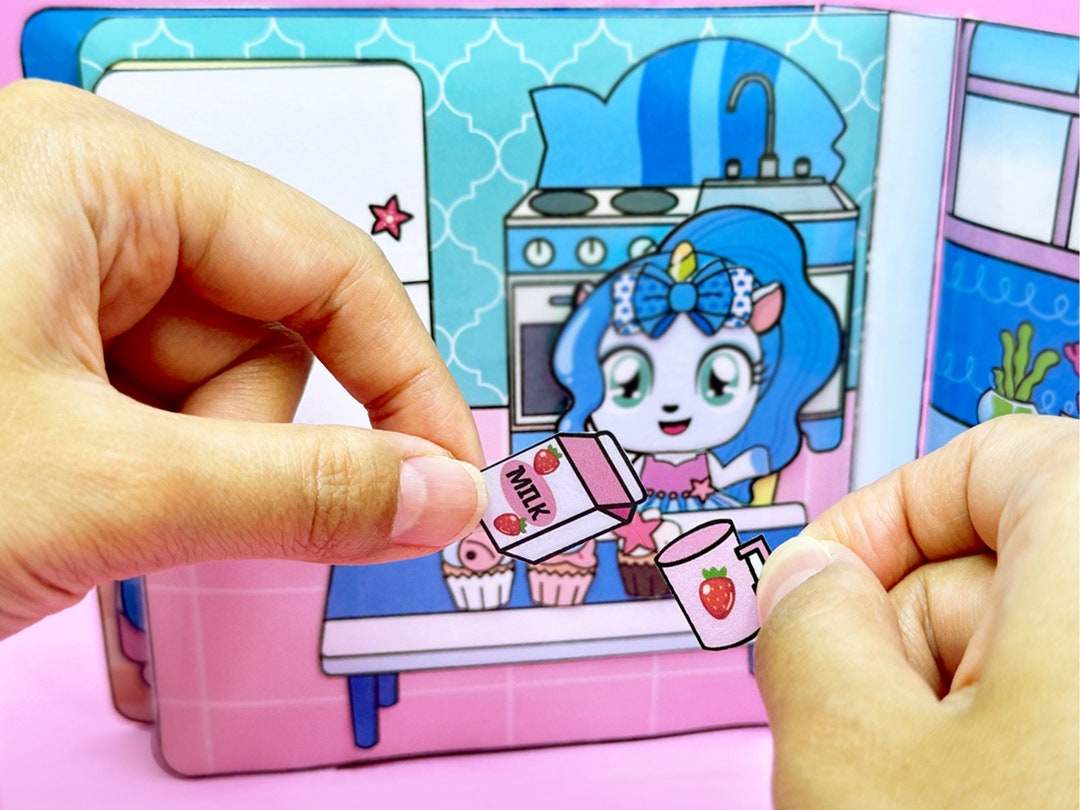 Printable Dollhouse- Unicorn NAMI House by POMIVERSE, POMPOM, Paper ...
