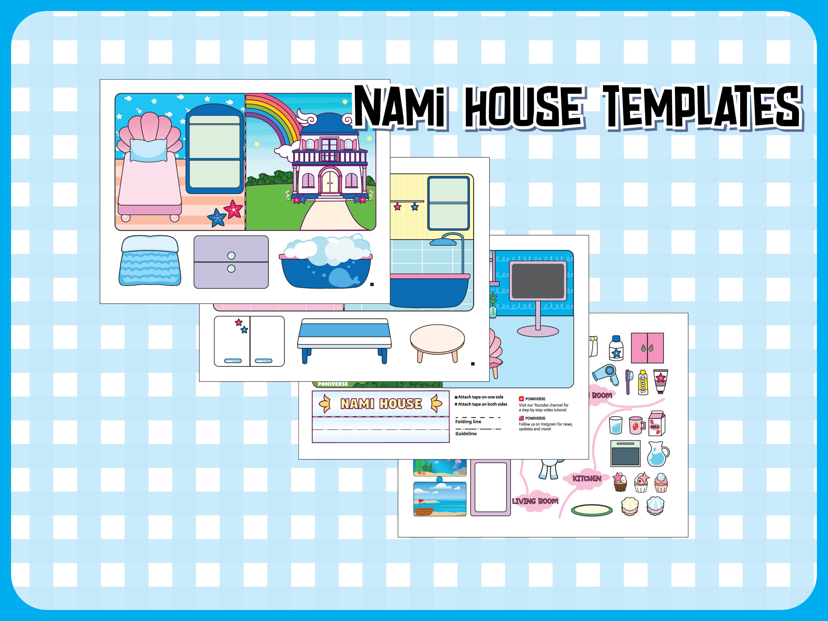 Printable Dollhouse Unicorn NAMI House by POMIVERSE POMPOM - Etsy