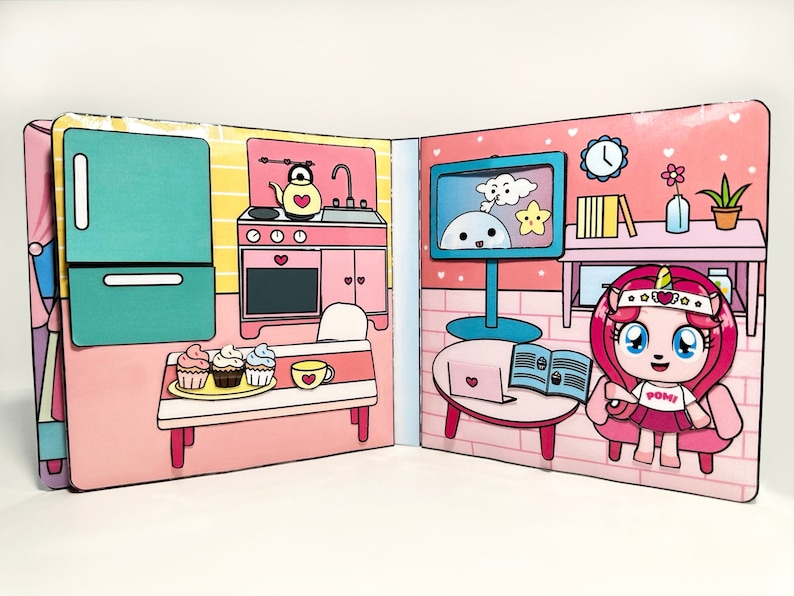 Printable Dollhouse-pomi House by POMIVERSE, Unicorn Printable, Busy ...