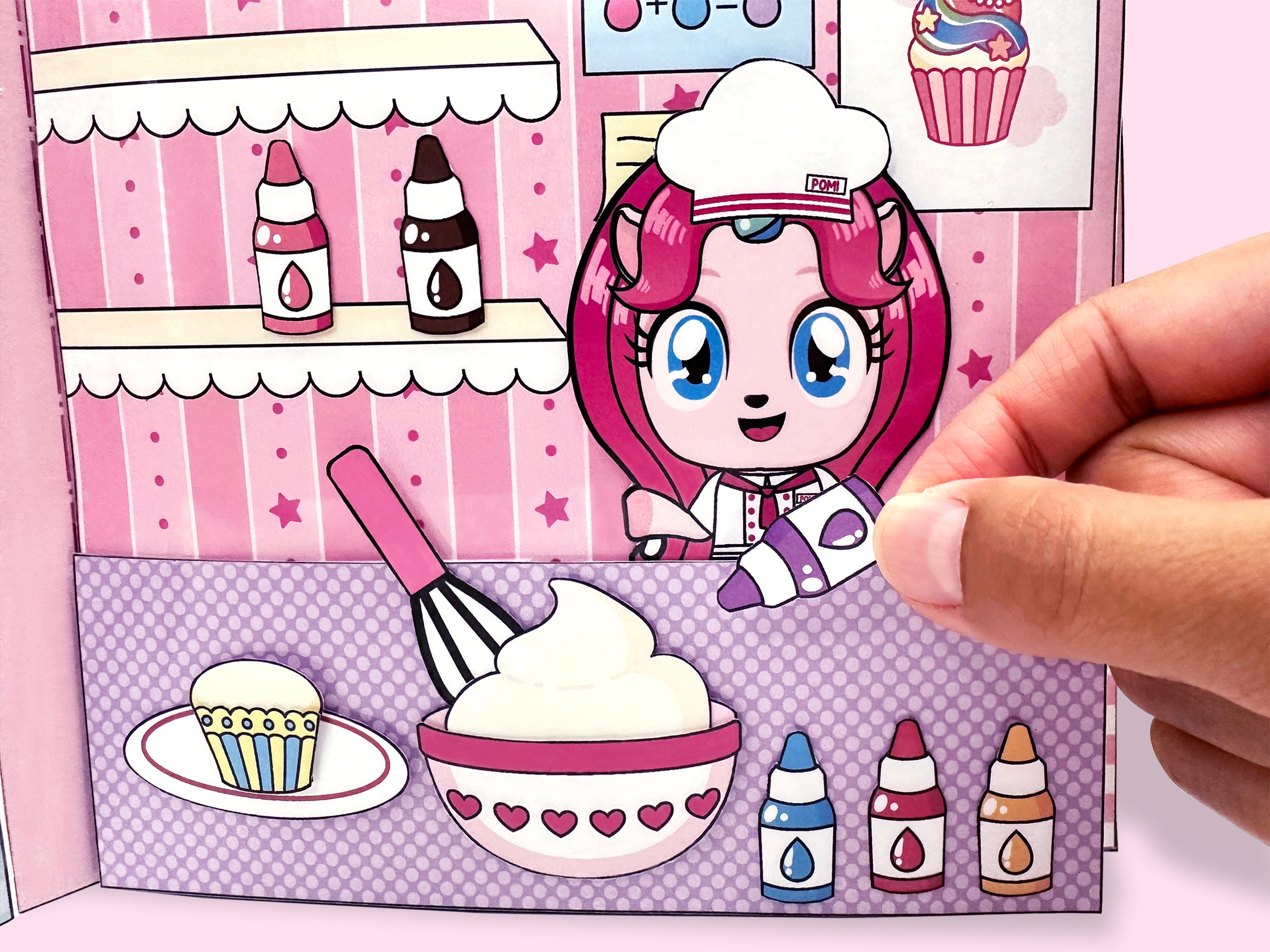 Cupcake Activities for Kids -printable Dollhouse, Pomi's DIY Cupcakes ...