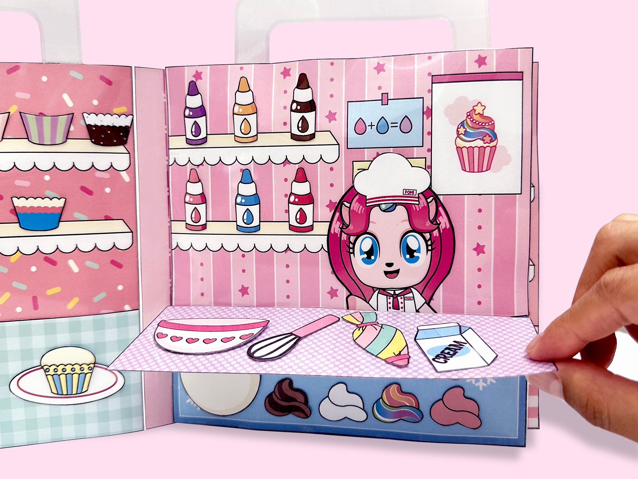 Cupcake Activities for Kids -printable Dollhouse, Pomi's DIY Cupcakes ...