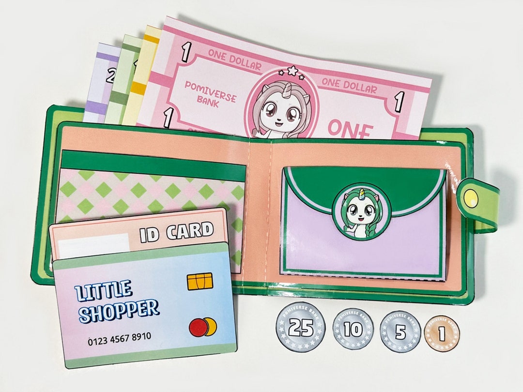 Printable Wallet and Money, Real Size Wallet and Play Money for Kids ...