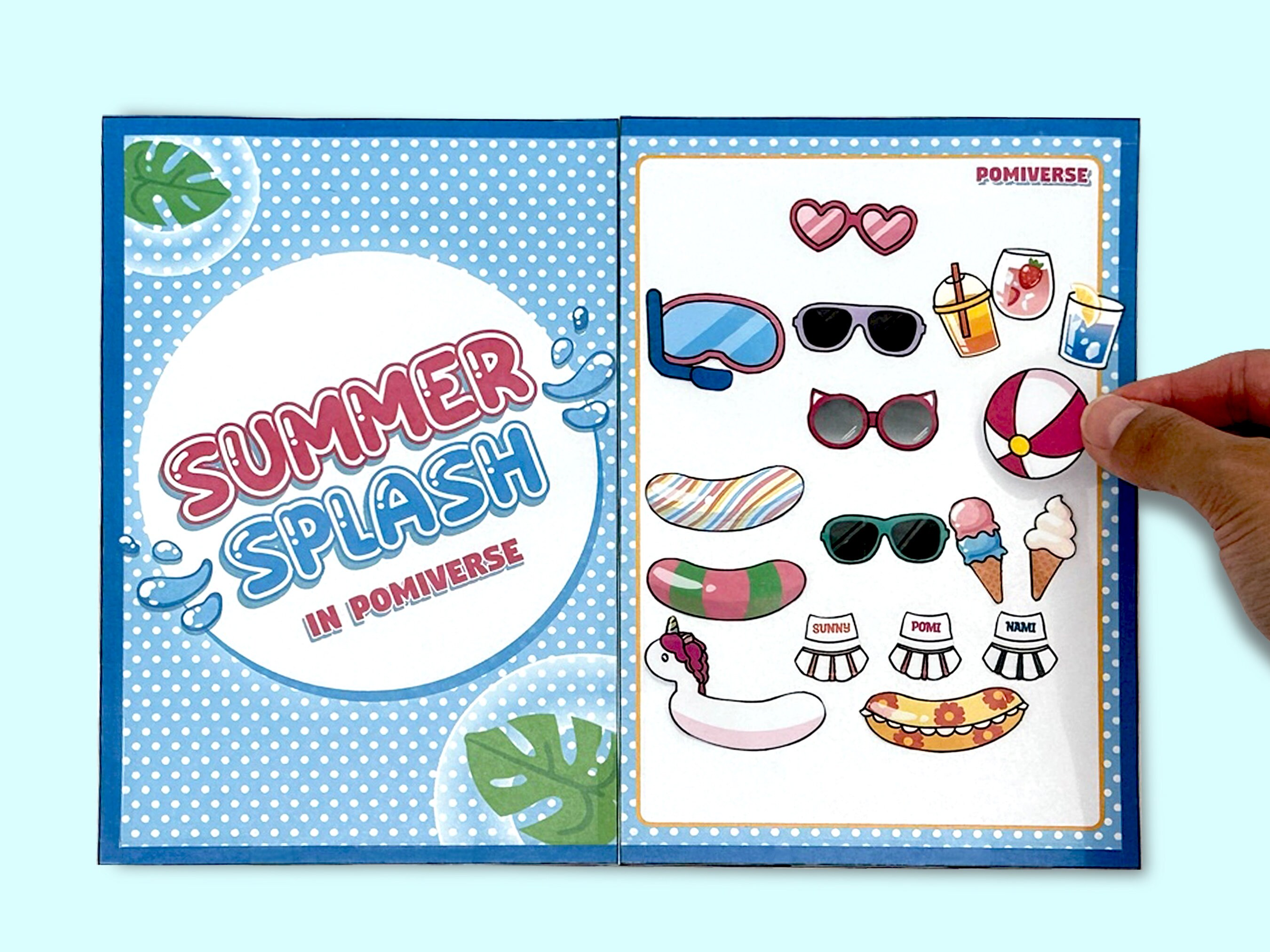 Printable Dollhouse - Summer Splash, Swimming Pool Printable, Paper ...