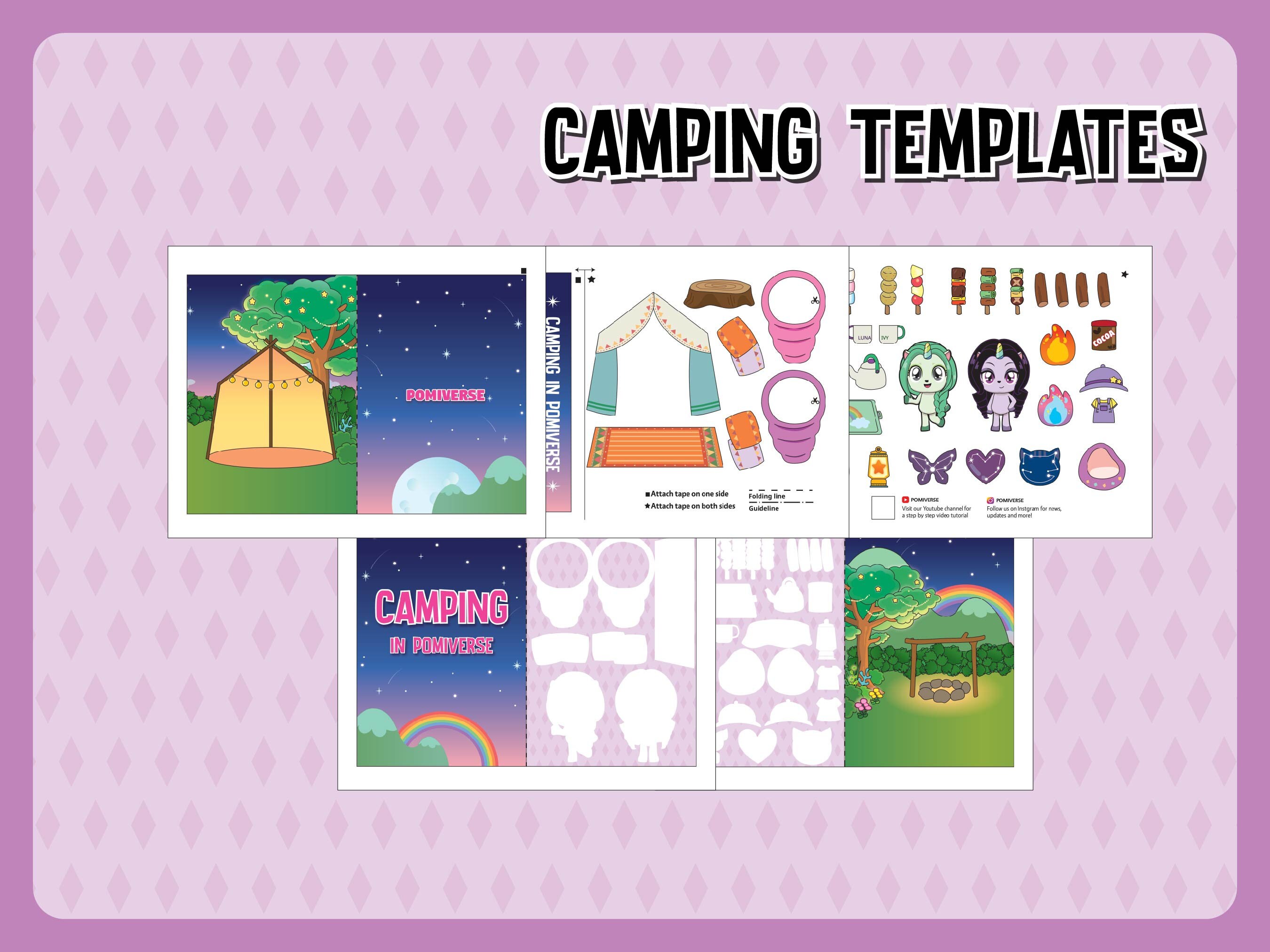 Paper Dolls and House-camping Activity Fluffy Dollhouse - Etsy