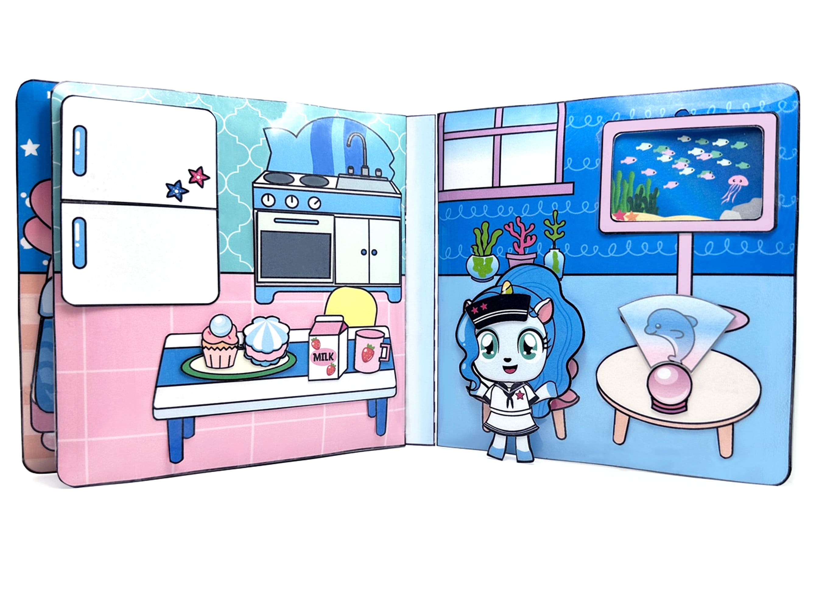 Printable Dollhouse- Unicorn NAMI House by POMIVERSE, POMPOM, Paper ...
