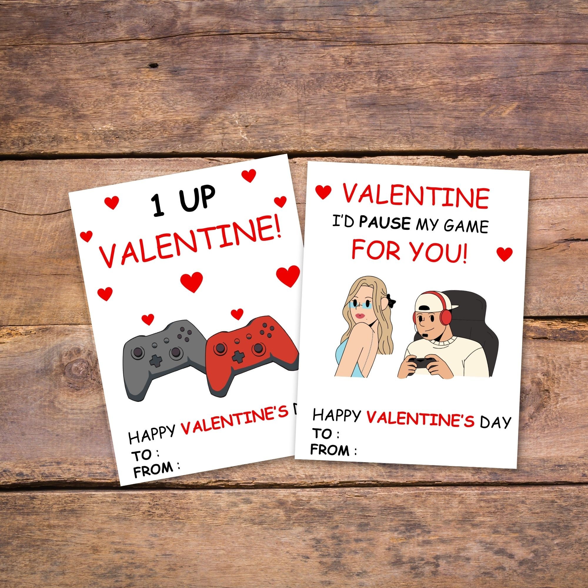 Editable Video Game Valentine's Cards, Video Game Valentines Cards ...