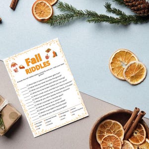 Fall Riddles, Fall Games, Fall Party Games, Autumn Games, Fall Games ...