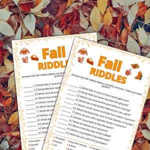Fall Riddles, Fall Games, Fall Party Games, Autumn Games, Fall Games ...