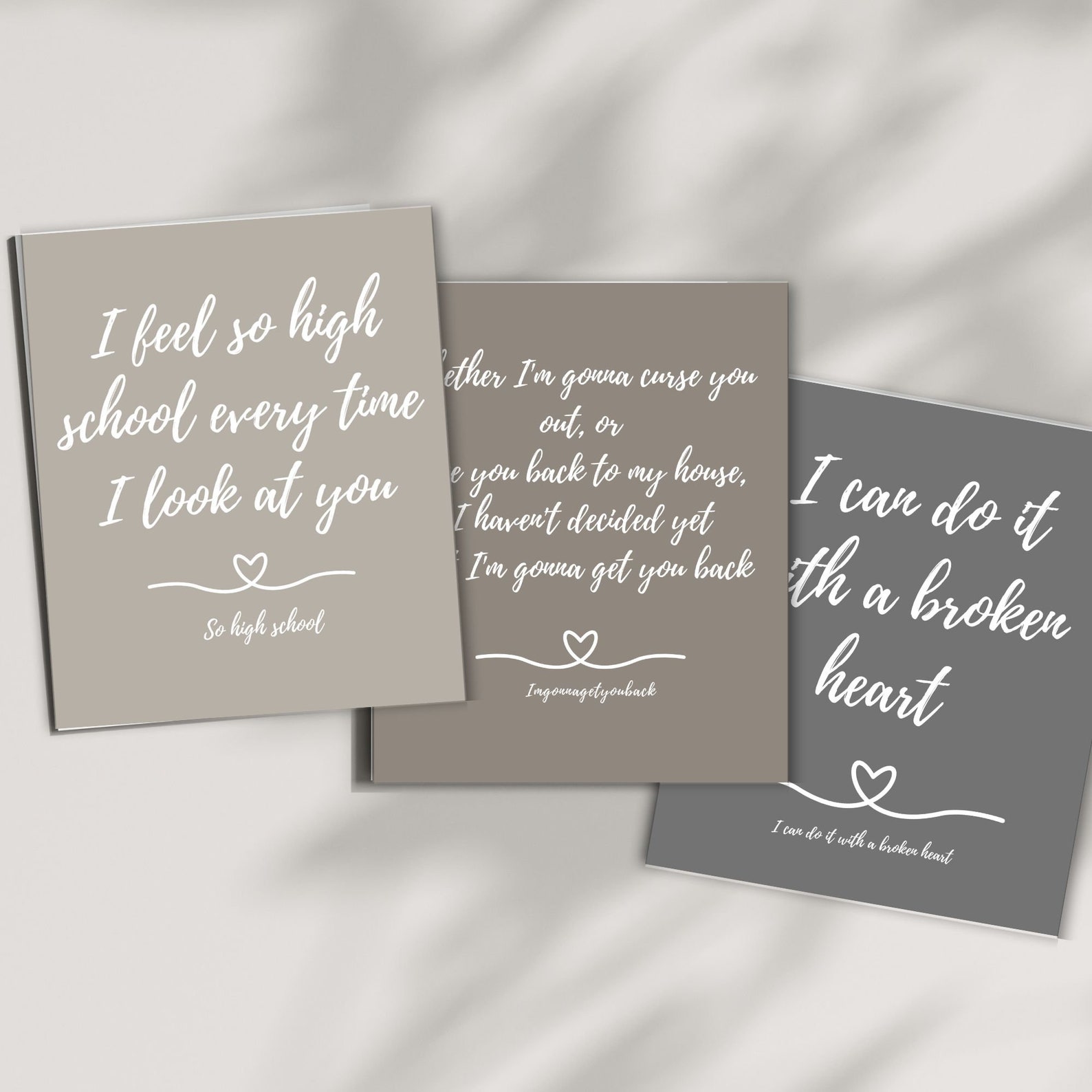 TTPD Quotes Cards, Lyrics Quotes Cards, Gift for Swiftie, Affirmation ...