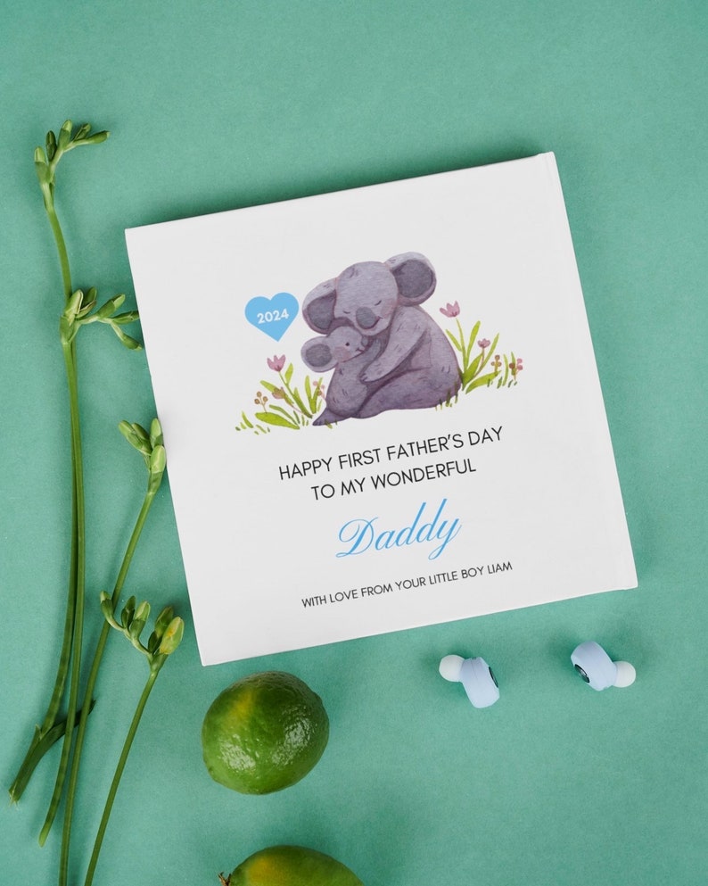 First Father's Day Card: Koala Bear, Editable Dad Gift (PDF) - Etsy
