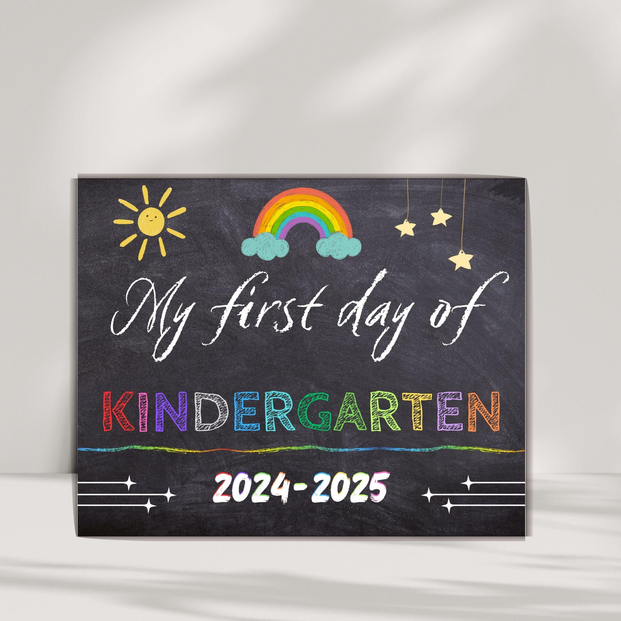 First Day of Kindergarten Sign, Printable First Day, Back to School ...