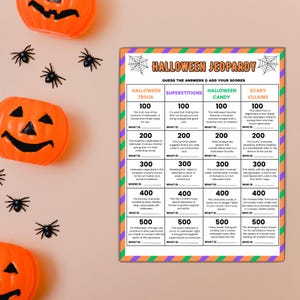 Halloween Jeopardy Game: Trivia for Adults & Kids (digital Download) - Etsy