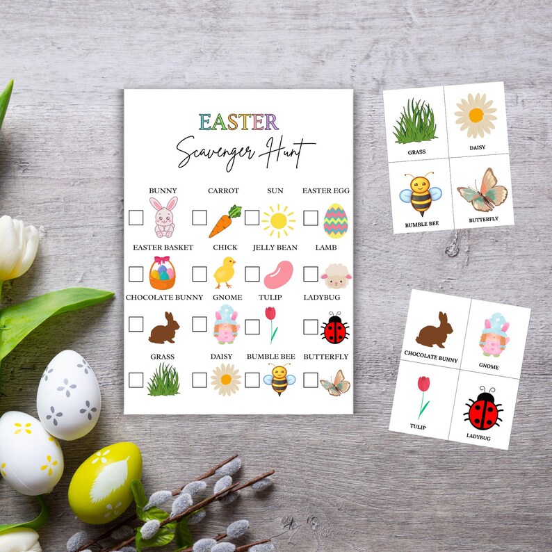Easter Scavenger Hunt: Picture Card Treasure Hunt Game (digital ...