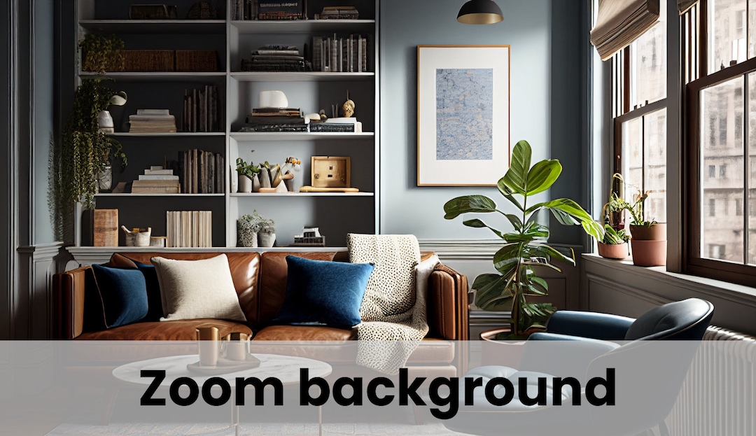 Zoom Virtual Background, New York City Apartment Modern, Living Room ...