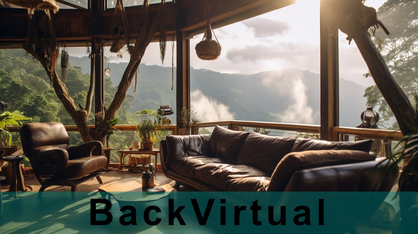 Zoom Virtual Background, Treehouse Office Modern Morning Treetops Above ...