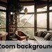 Zoom Virtual Background, Treehouse Office Modern Morning Treetops Above ...