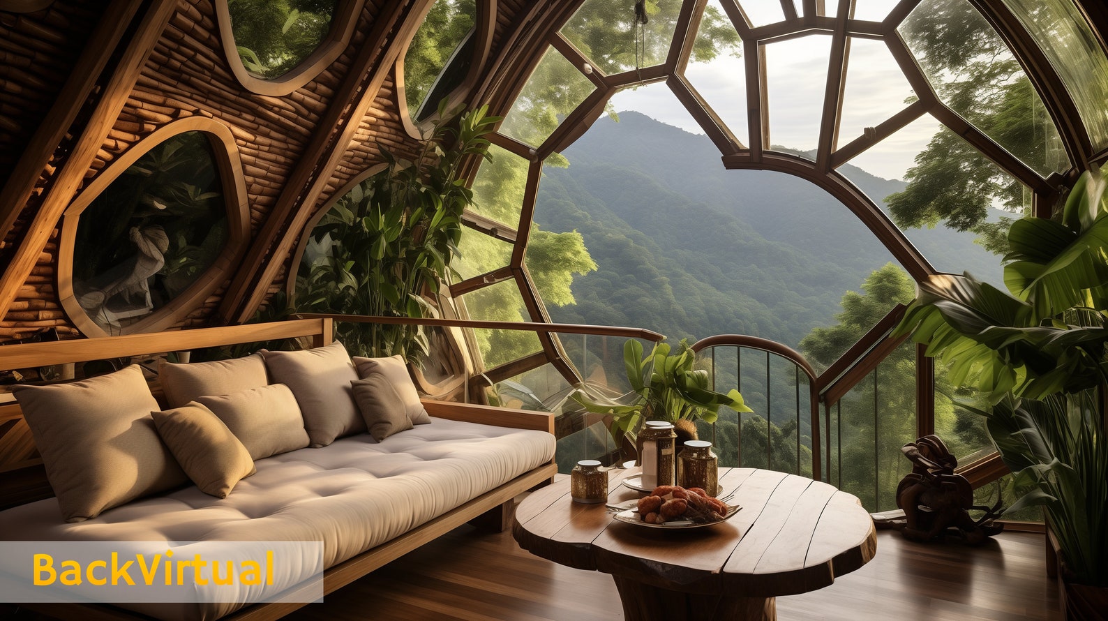 Virtual Background Treehouse Office HD Five Pack | Backdrop for Zoom ...