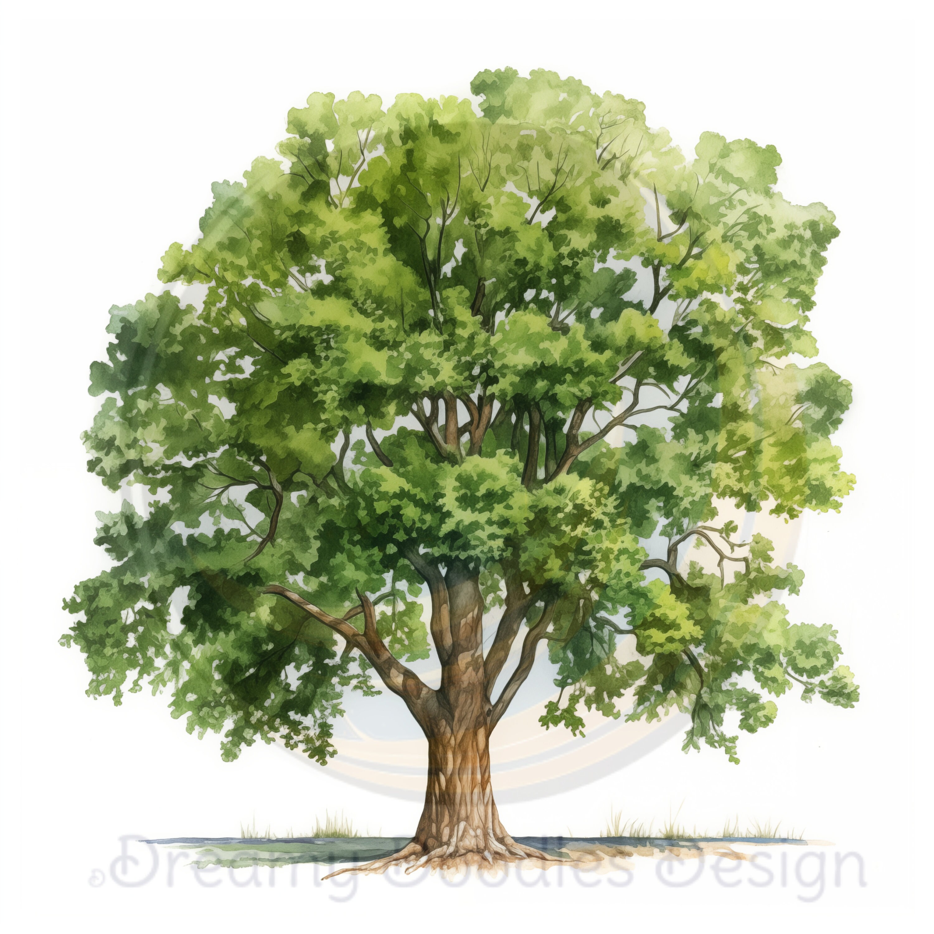 Watercolor Tree Clipart - Etsy
