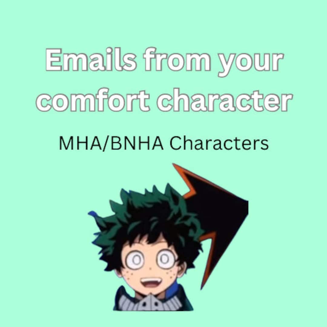 Emails From Comfort Characters Hero Anime - Etsy