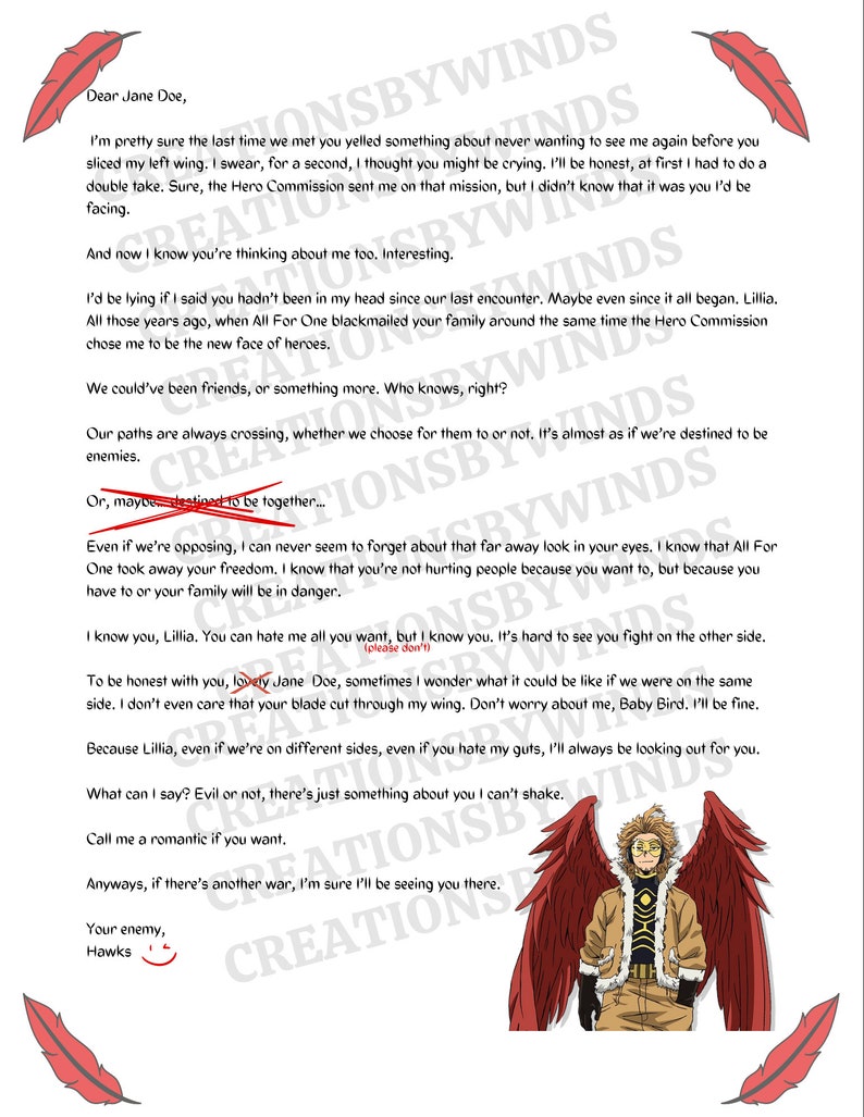 Emails From Comfort Characters Hero Anime - Etsy