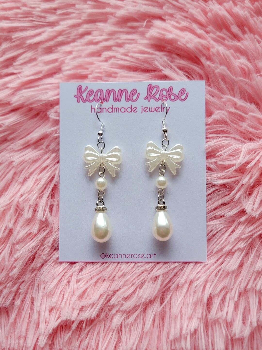 Handmade Pearl Teardrop Earrings, Kawaii Anime Girl Cosplay - Etsy
