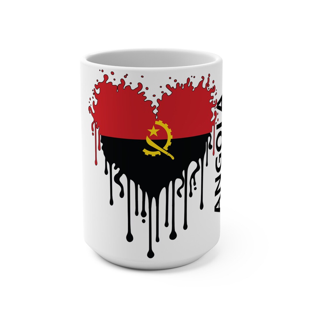 Angola Flag Coffee Mug: Drip Art, African Travel Gift (15oz) - Etsy