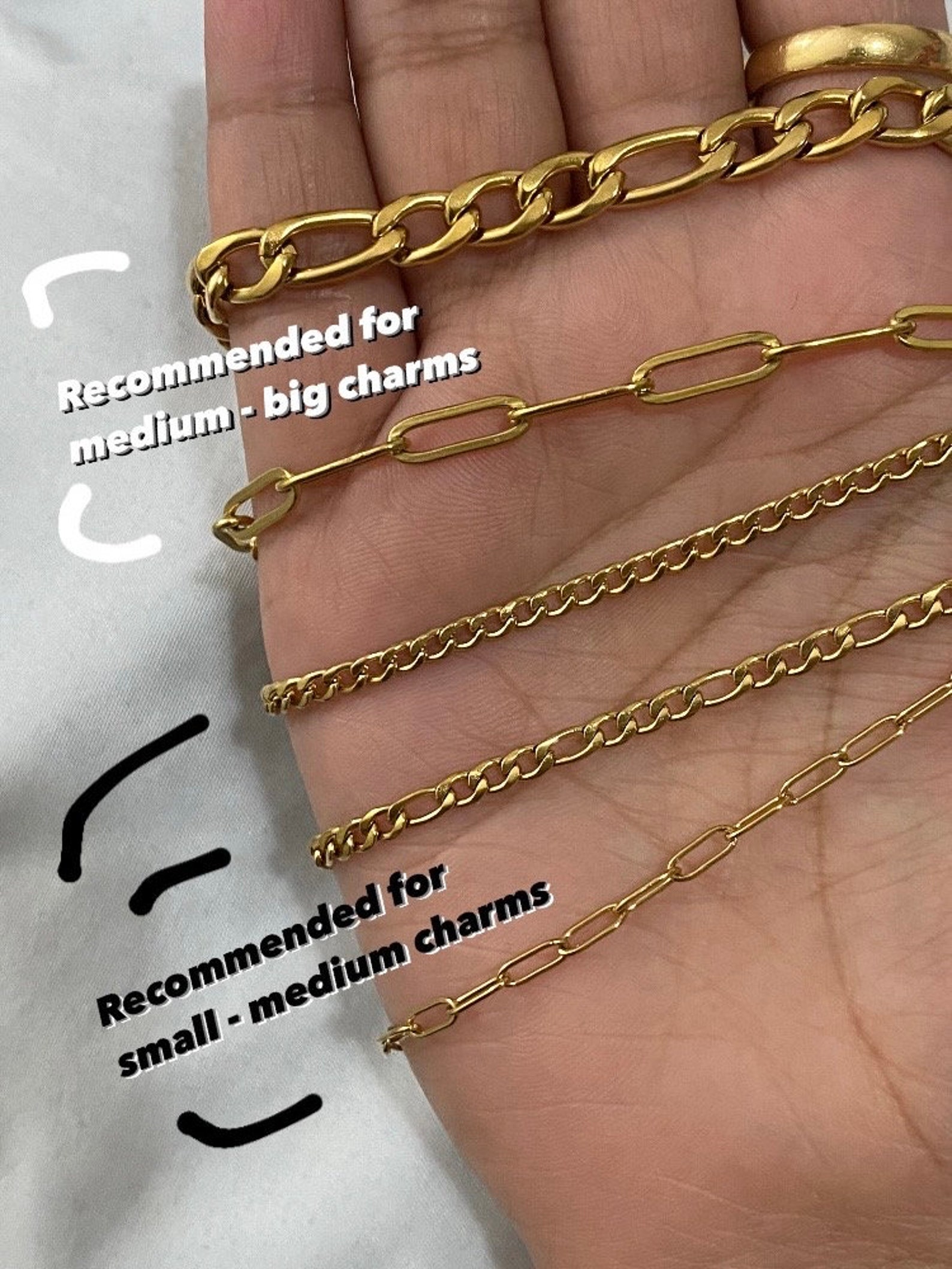 Build Your Own Charm Necklace / Stainless Steel and Brass Charms ...